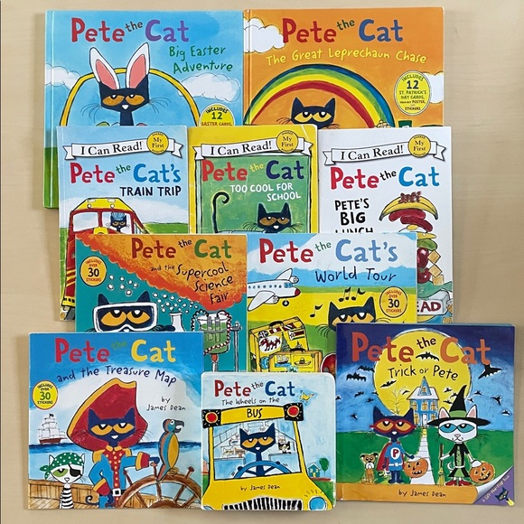 Pete The Cat | Other | Mixed Lot Pete The Cat Used Books For Kids By ...